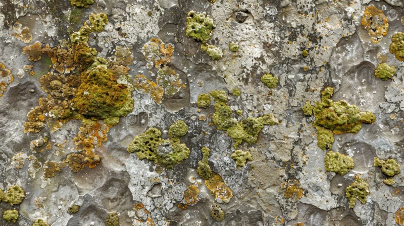 Spotted Texture of Rough Concrete with Patches of Moss and Algae Growth ...