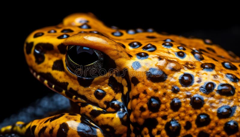 Spotted Toad Macro Eye Focus in Nature Generated by AI Stock Image ...