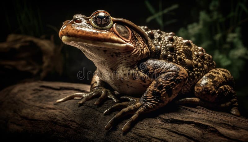 Spotted Toad Sitting, Looking at Camera Closely Generated by AI Stock ...