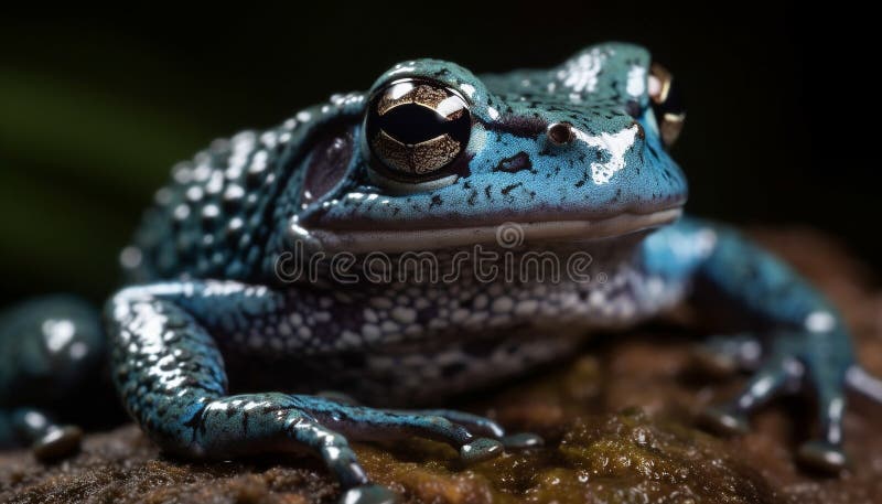 Spotted Toad Sitting in Wet Forest, Staring at Camera Generated by AI ...
