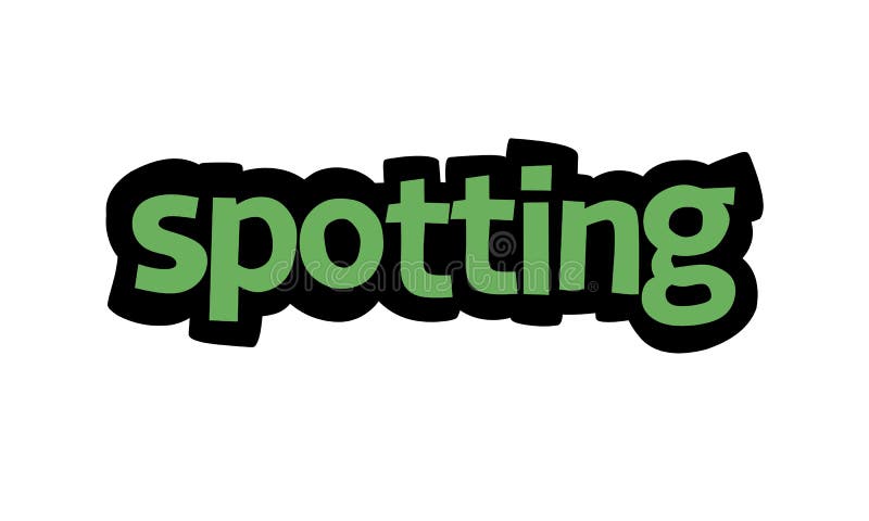 SPOTTING Background Writing Vector Design on White Background Stock ...