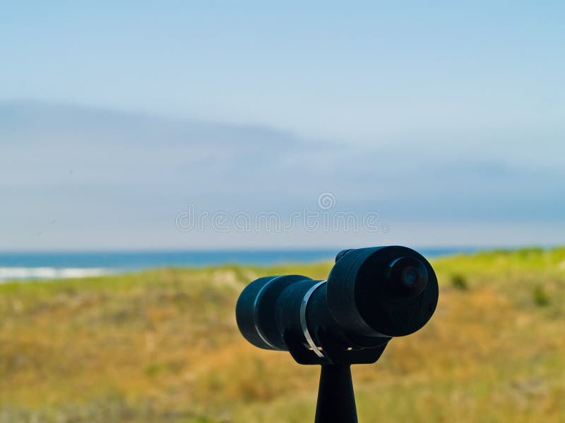 Spotting Scope Pointing To the Beach Stock Image - Image of scenery ...