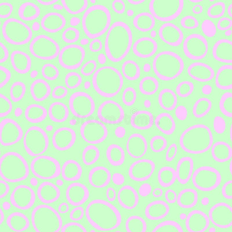 Spotty Abstract Vector Seamless Pattern. Random Rings, Dots, Circles ...