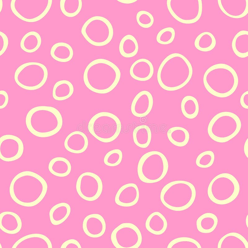 Spotty Abstract Vector Seamless Pattern. Random Rings, Dots, Circles ...