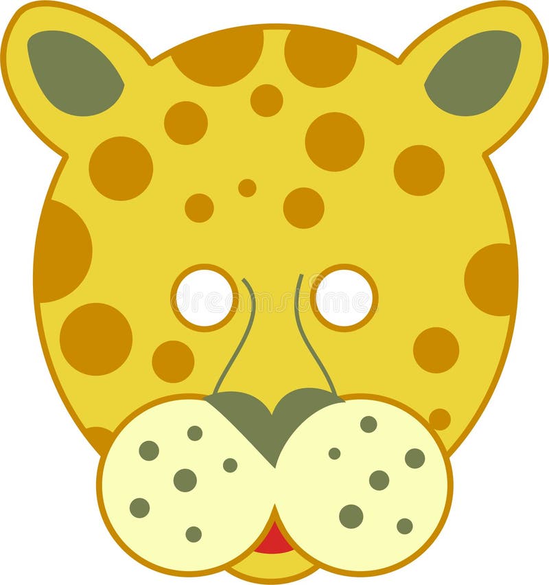 Spotty leopard mask stock vector. Illustration of cutout - 1171581