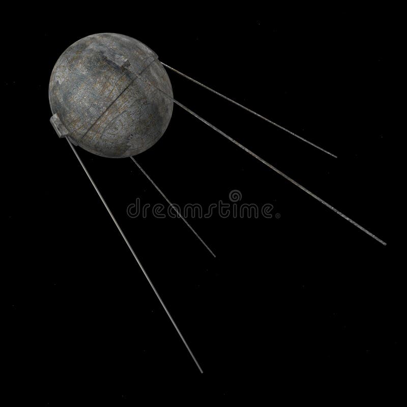 3d rendent de spoutnik illustration stock. Illustration du spoutnik ...