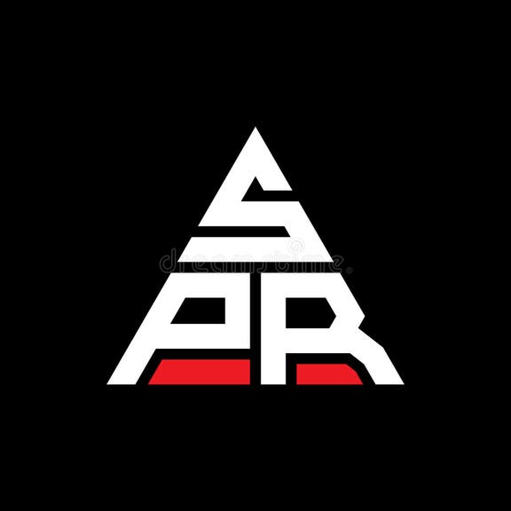 SPR Triangle Letter Logo Design with Triangle Shape. SPR Triangle Logo ...