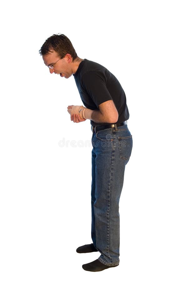 Sprained Arm stock photo. Image of isolated, agony, ache - 4556406