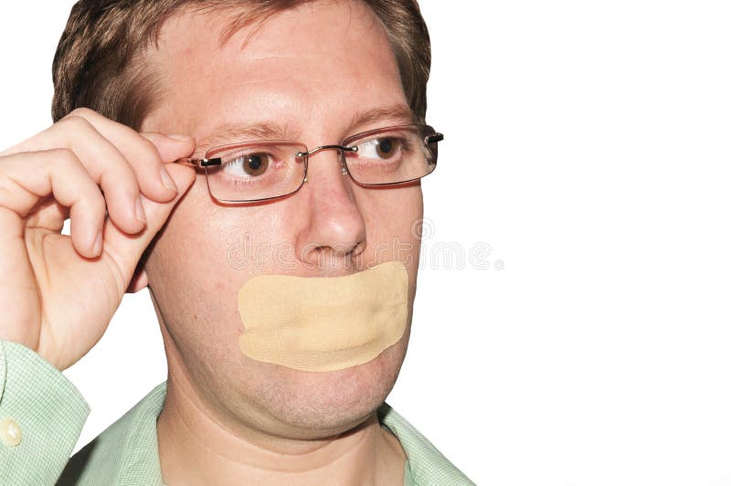 Sprakeloos stock foto. Image of geïsoleerd, zakenman - 20046600