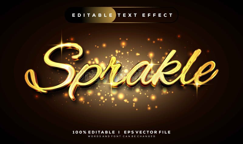 Sprakle Vector Text Effect with Modern Style Design Stock Illustration ...