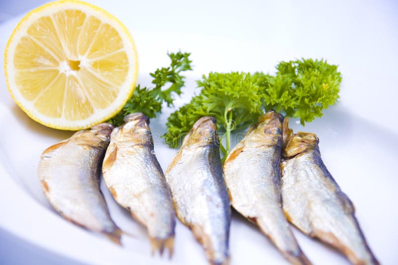 Sprat fish stock image. Image of omega, meat, macro, citrus - 10705935