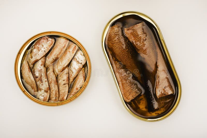 Sprats are in the Jar. Canned Fish in Oil Stock Photo - Image of yummy ...