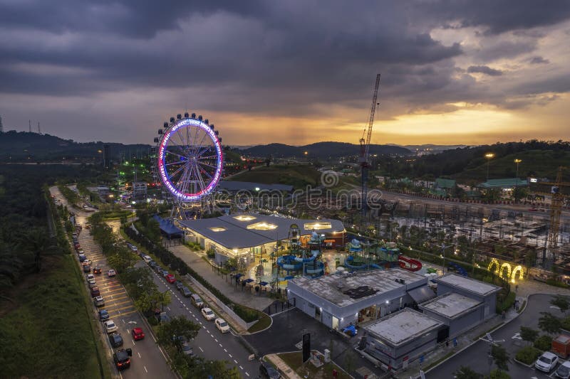 The Sprawling Complex, Illuminated by the Setting Sun Stock Image ...