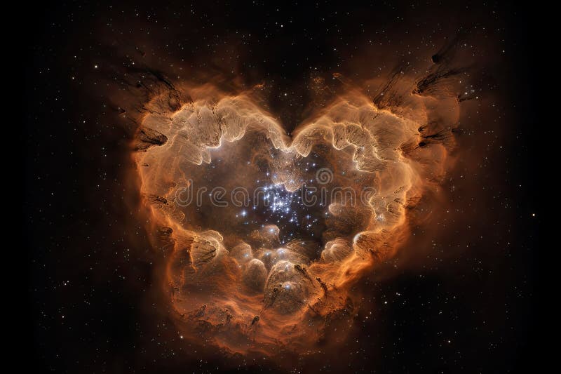 Sprawling Heart Nebula with Intricate Structure, Surrounded by a Myriad ...
