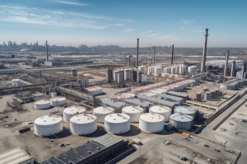 A Sprawling Industrial Complex with Multiple Factories, Warehouses, and ...