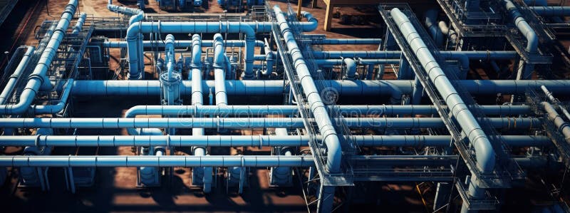 A Sprawling Network of Industrial Pipes and Valves Weave Together ...