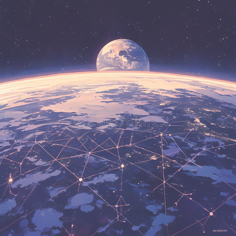 A Sprawling Network of Interconnected Systems Wraps Around Earth Stock ...