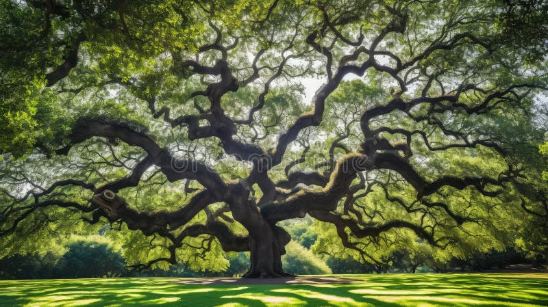 Sprawling Oak Tree Branches Stock Photo - Image of bark, wood: 368946496