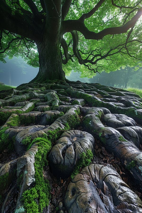 The Sprawling Roots of an Ancient Tree Stock Image - Image of erosion ...