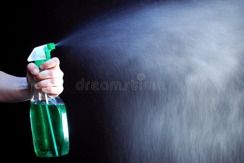 Spray stock photo. Image of liquid, dark, bottle, pouring - 12836524