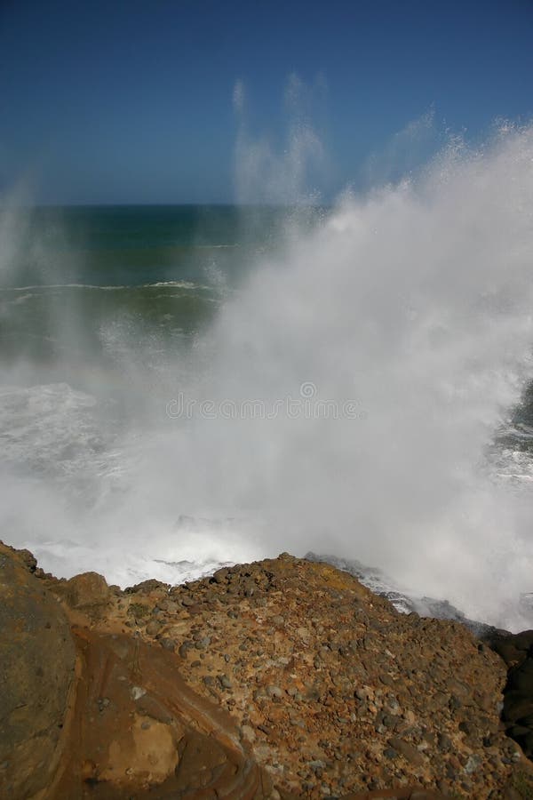 Big Waves at Storms River Mouth, South Africa Stock Photo - Image of ...