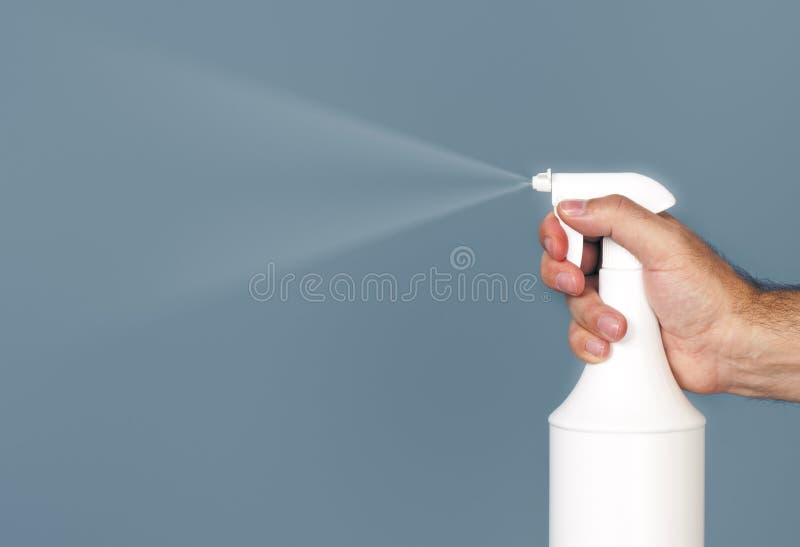 Hand with Cleaning Spray Bottle Stock Image - Image of equipment ...