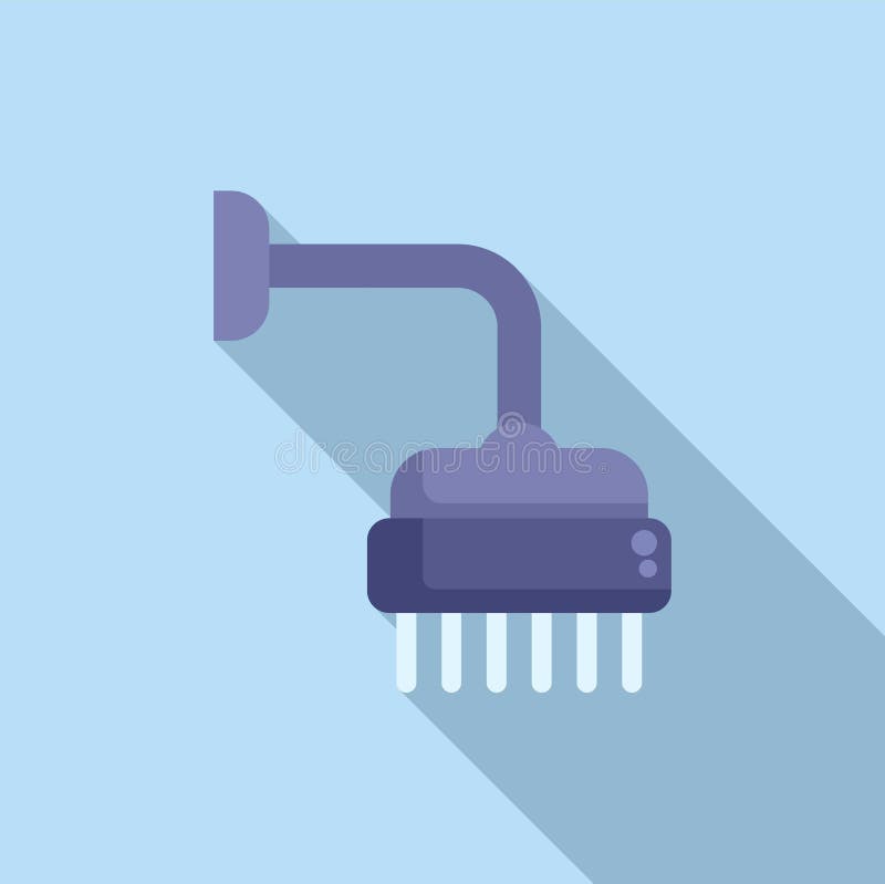 Spray Bath Drops Icon Flat Vector. Shower Head Stock Vector - Illustration of water, head: 300196645
