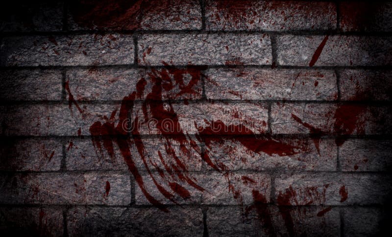 Blood marks on grunge wall stock image. Image of drop - 207836885