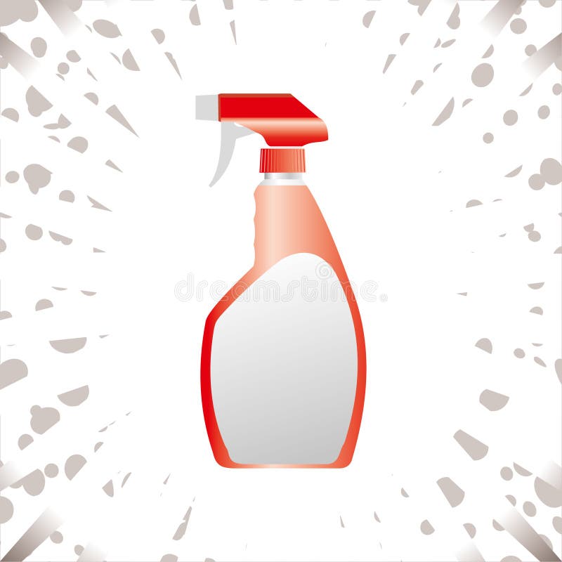Spray Bottle and Sponge Square Flat Multi Colored Icons Stock Vector ...