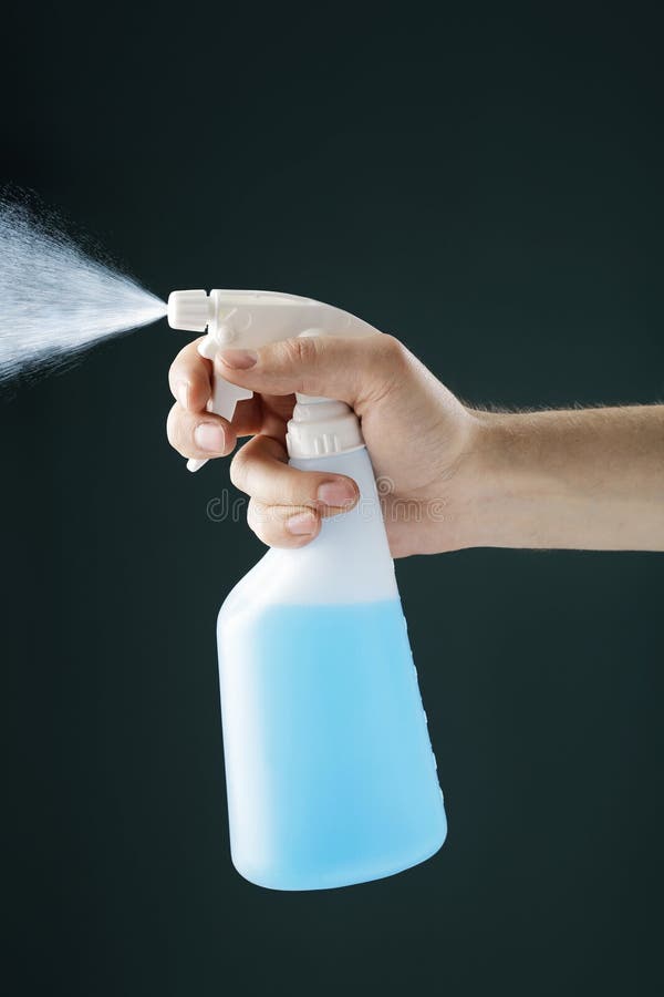 Spray bottle stock image. Image of hand, spray, solution - 5553635