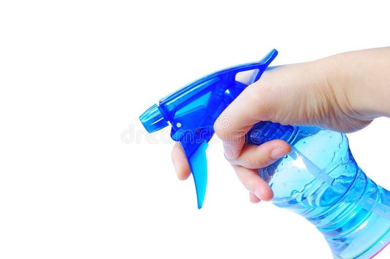 Spray bottle in hand stock photo. Image of clean, kitchen - 20902186