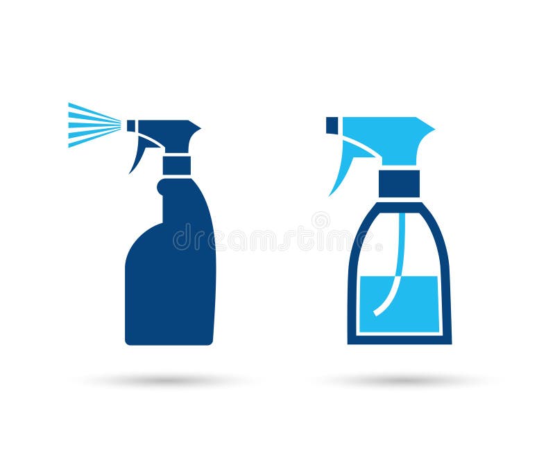 Spray Bottle Icon Set. Cleaning Spray Bottle Vector Icon. Stock Vector ...