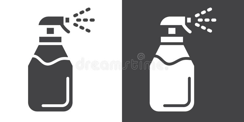 Spray Bottle Icon Thin Line Illustration Set Stock Vector ...