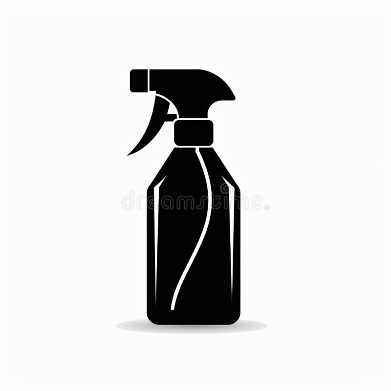 Spray Bottle Simple Minimalist Black Icon Stock Illustration ...