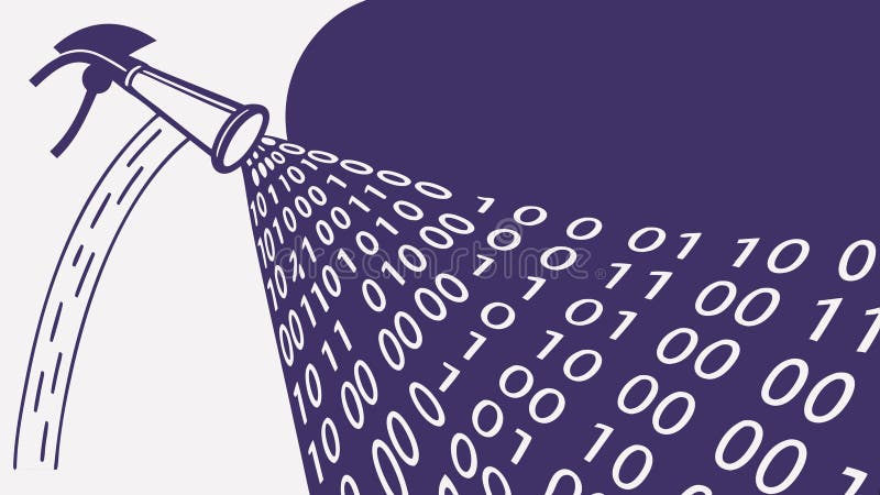 Spray Bottle Spraying Binary Code, Digital Technology, Coding ...