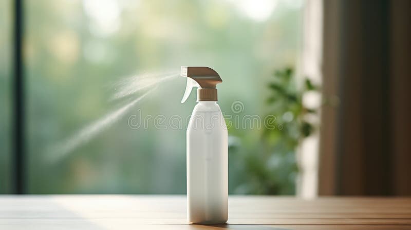 A Spray Bottle on a Table with an Open Window, AI Stock Illustration ...