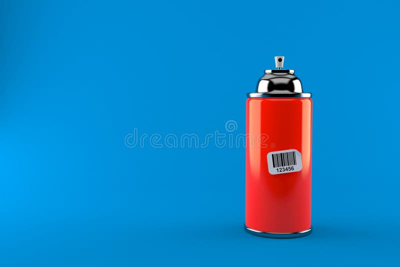 Spray Can with Barcode Sticker Stock Illustration - Illustration of ...