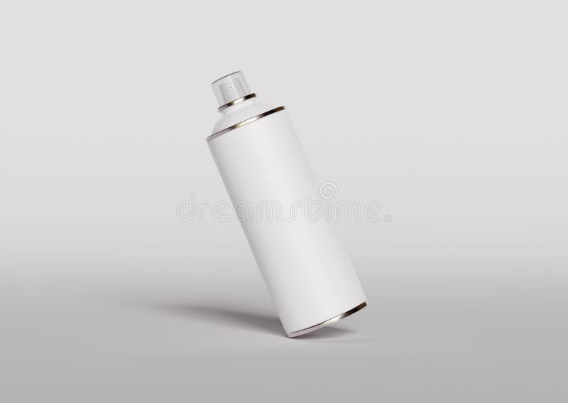 Spray Can Bottle White Color and Realistic Texture Stock Illustration ...