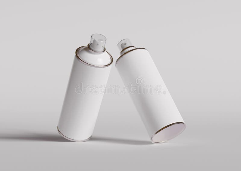 Spray Can Bottle White Color and Realistic Texture Stock Illustration ...
