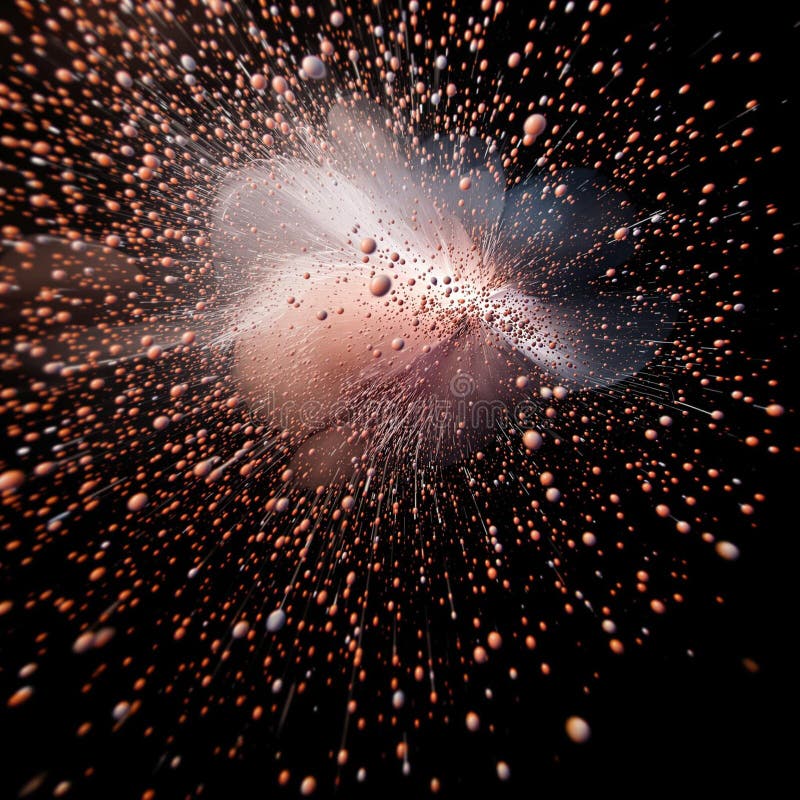 Spray Can Bursts Paint Droplets Forming Stock Illustration ...