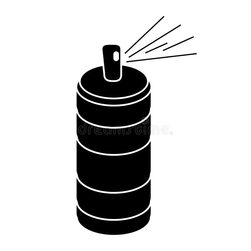 Spray Can Container Pictogram Stock Vector - Illustration of equipment ...