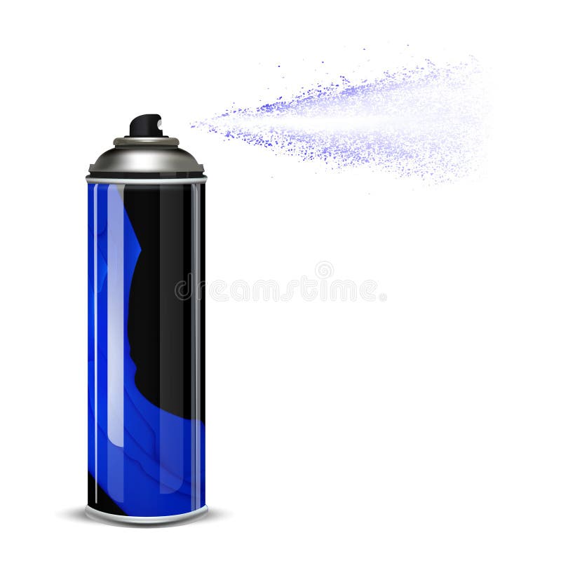 Spray Can Isolated on White Background. Stock Vector - Illustration of ...