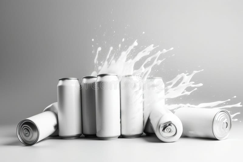Spray Can Mockup with Paint. Header for Text on a White Background. AI ...
