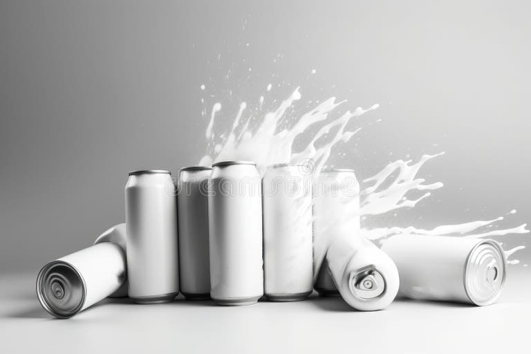 Spray Can Mockup with Paint. Header for Text on a White Background. AI ...