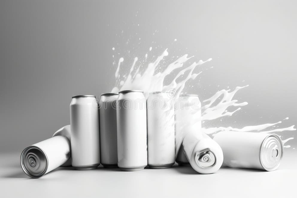 Spray Can Mockup with Paint. Header for Text on a White Background. AI ...