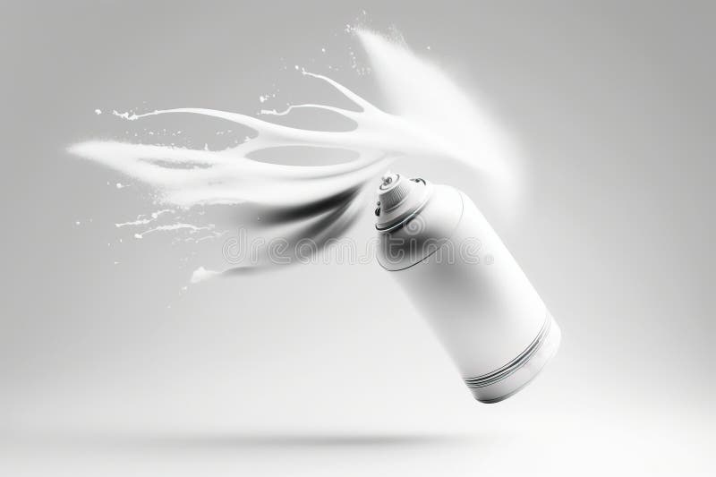 Spray Can Mockup with Paint. Header for Text on a White Background. AI ...