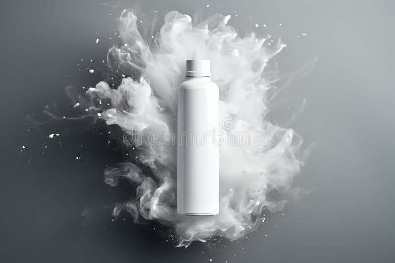 Spray Can Mockup with Paint. Header for Text on a White Background. AI ...