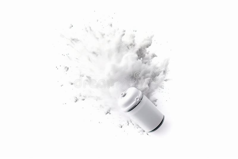 Spray Can Mockup with Paint. Header for Text on a White Background. AI ...