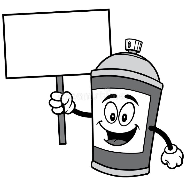 Spray Can with Sign Illustration Stock Vector - Illustration of aerosol ...
