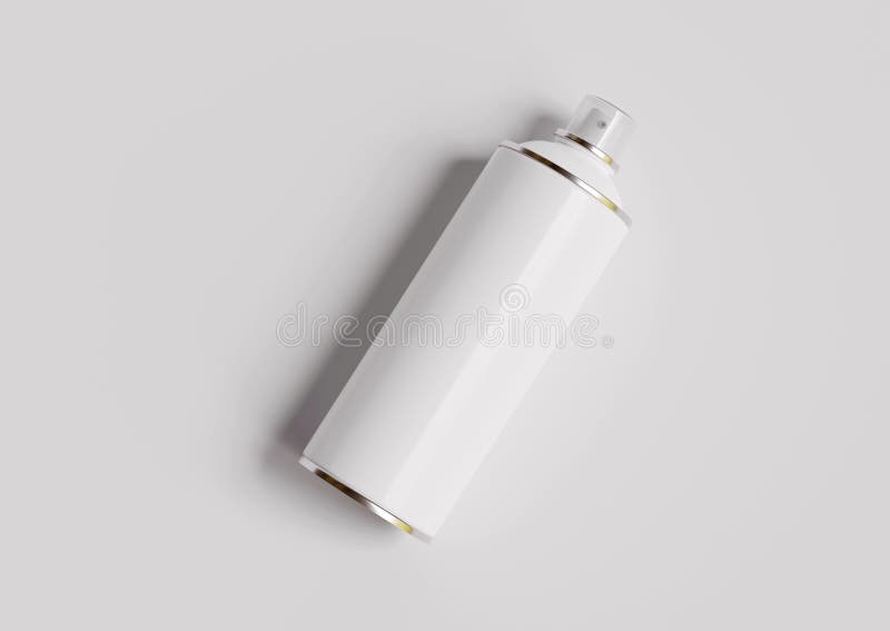 Spray Can Bottle White Color and Realistic Texture Stock Illustration ...